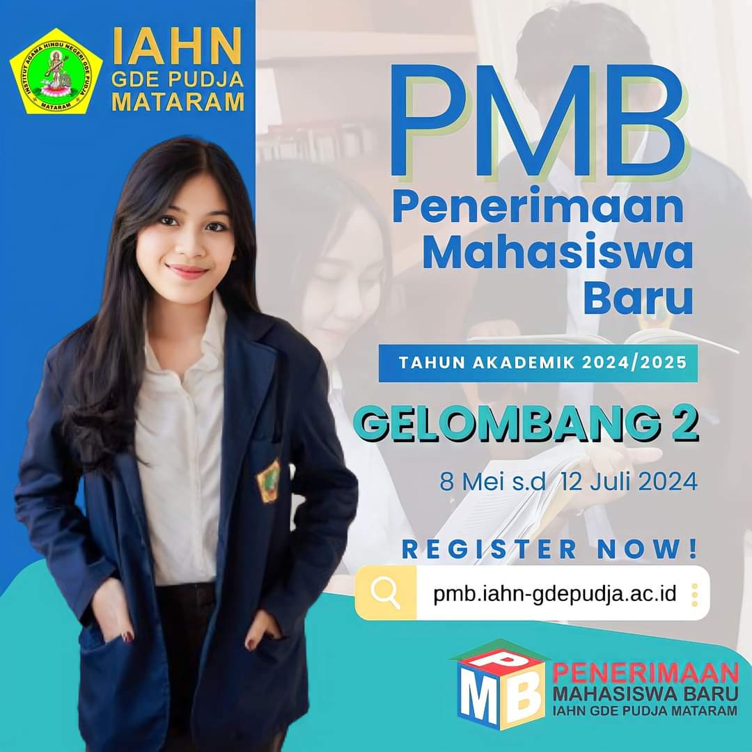Telah Dibuka PMB IAHN Gde Pudja Mataram Gelombang 2 Tahun Ajaran 2024/ ...